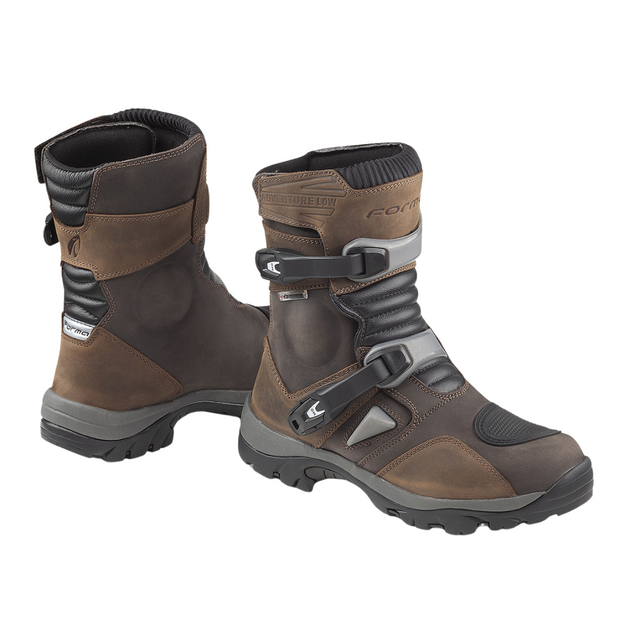 Forma Adventure Low motorcycle boots, brown, touring waterproof adv ...